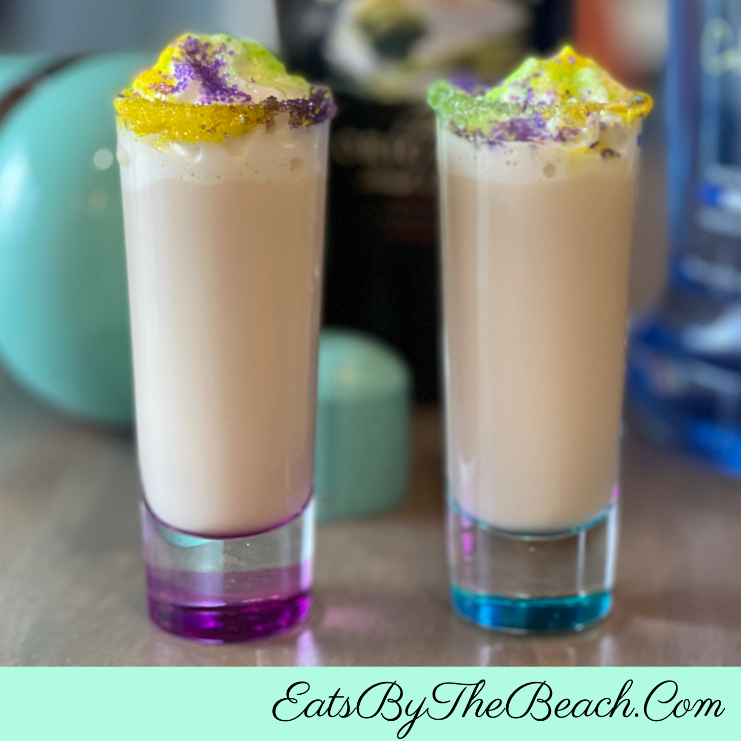 King Cake Shots - Eats by the Beach