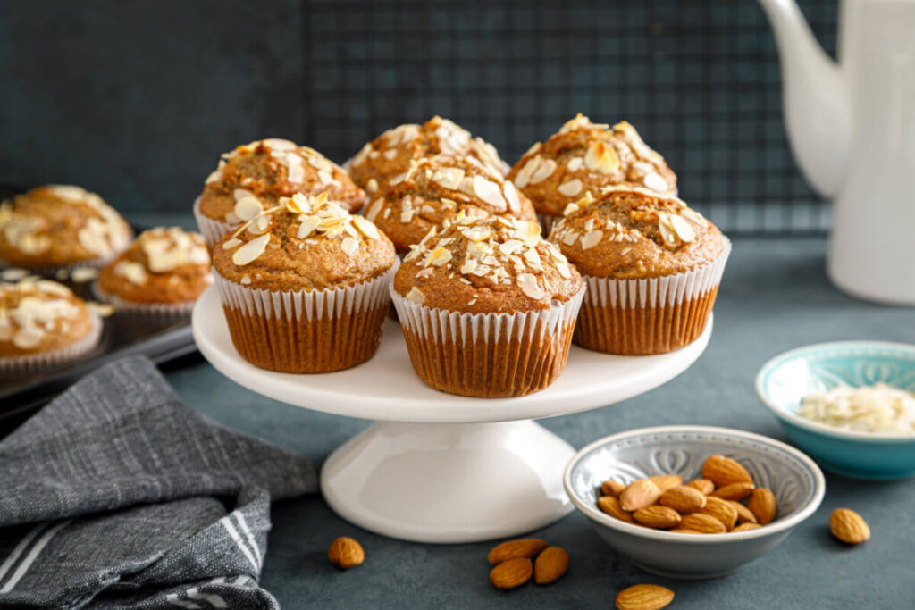 Bakery-Style Almond Muffins - Eats by the Beach