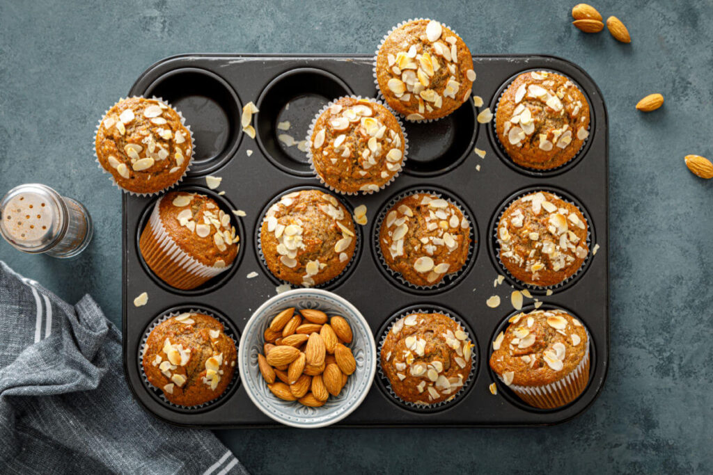 Bakery-Style Almond Muffins - Eats by the Beach