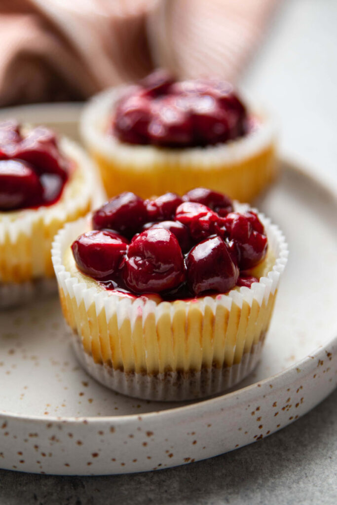 Mini Cherry Cheesecakes - Eats by the Beach