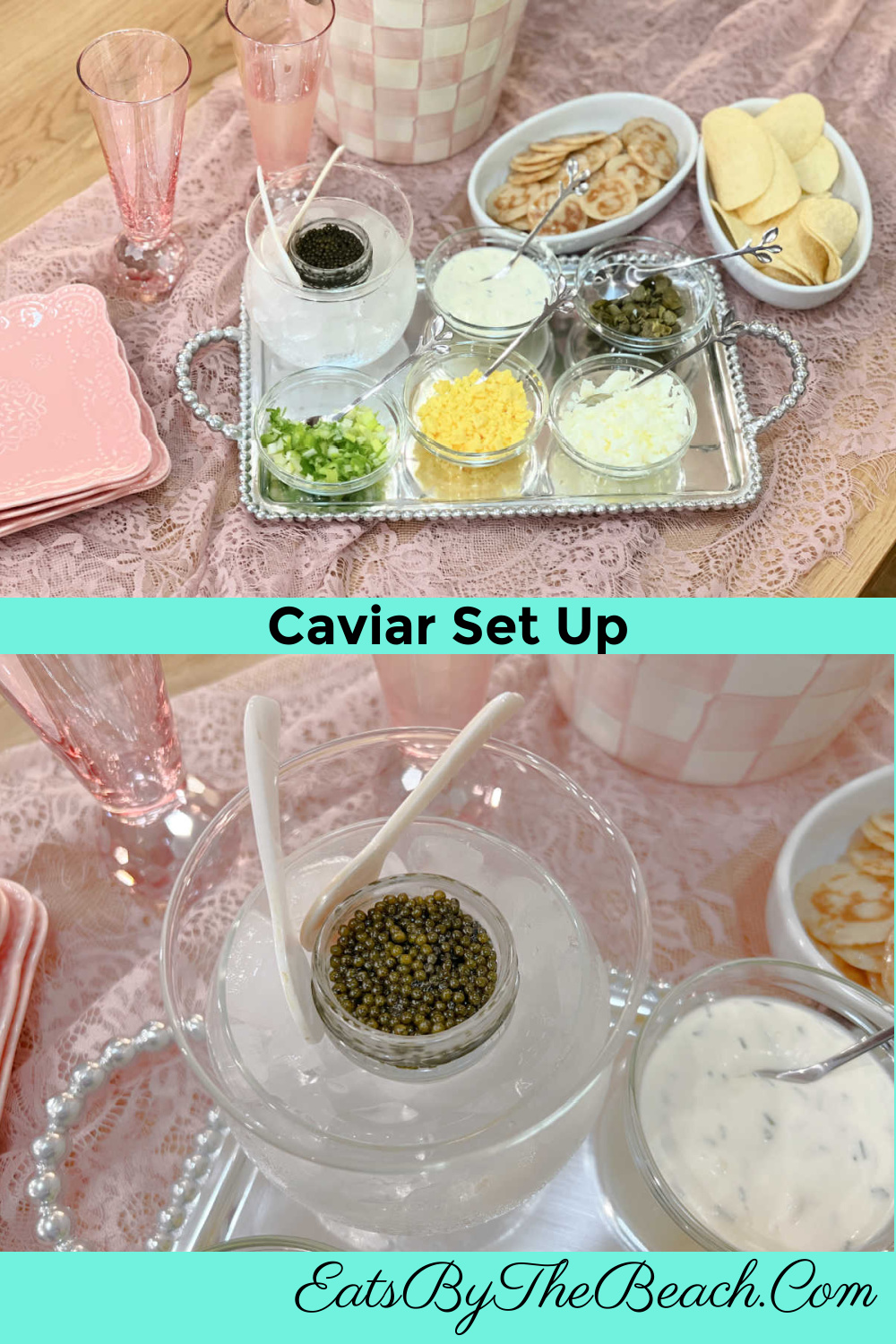 Caviar Set Up For Mom - Eats by the Beach