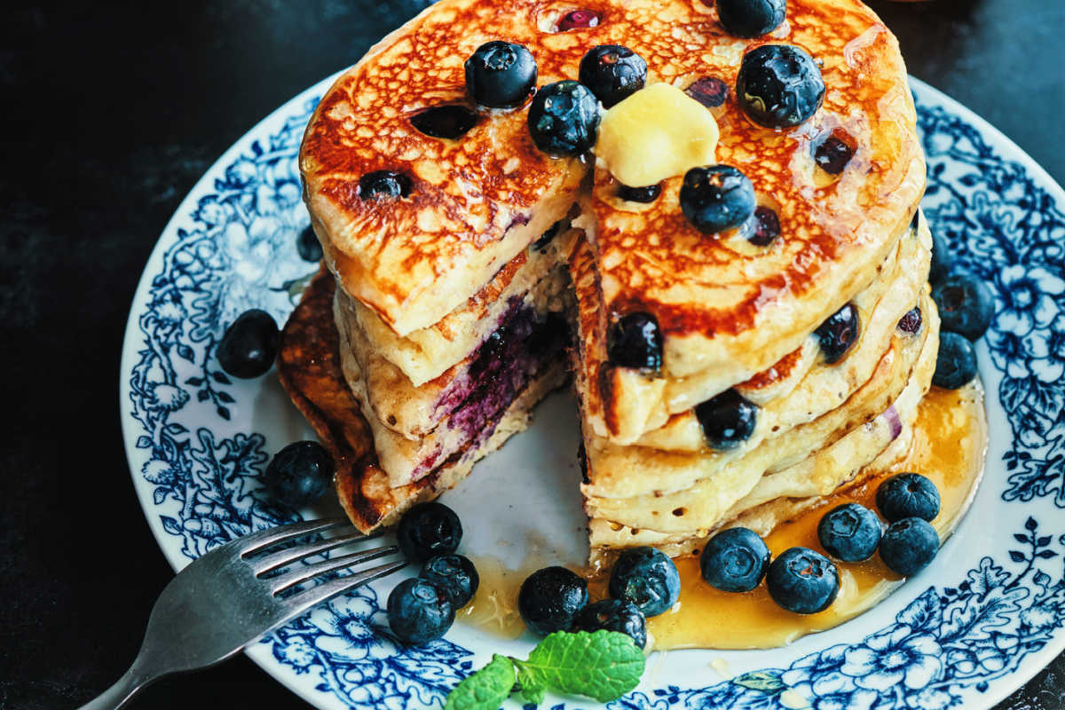 Lemon Blueberry Goat Cheese Pancakes You Will Love - Eats by the Beach